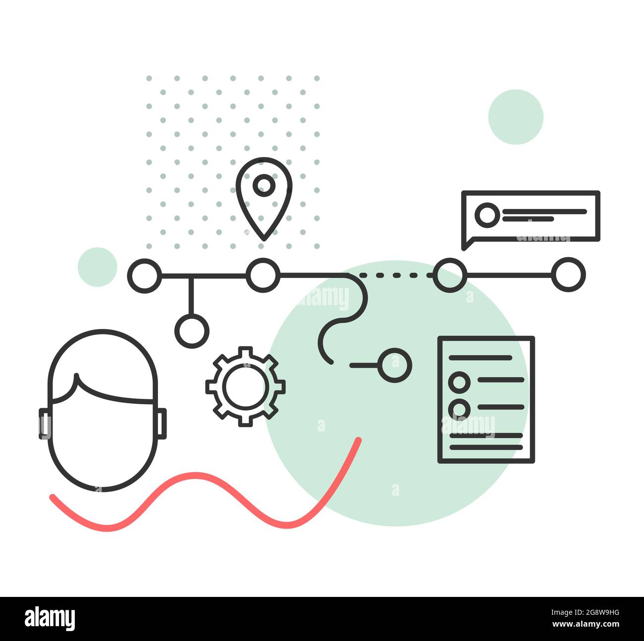 Timeline visual aid Stock-Vektorgrafiken kaufen - Alamy