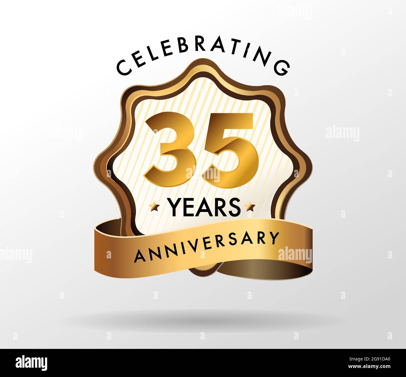 Label Feier Logo Design Jubiläum Stock-Vektorgrafik - Alamy