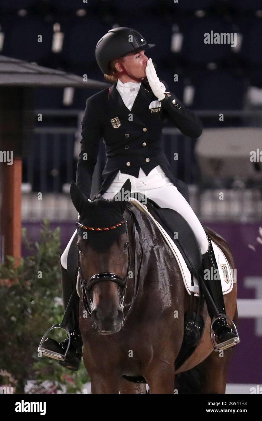 Tokio, Japan. Juli 2021. Pferdesport/Dressur: Olympia, Vorlauf ...