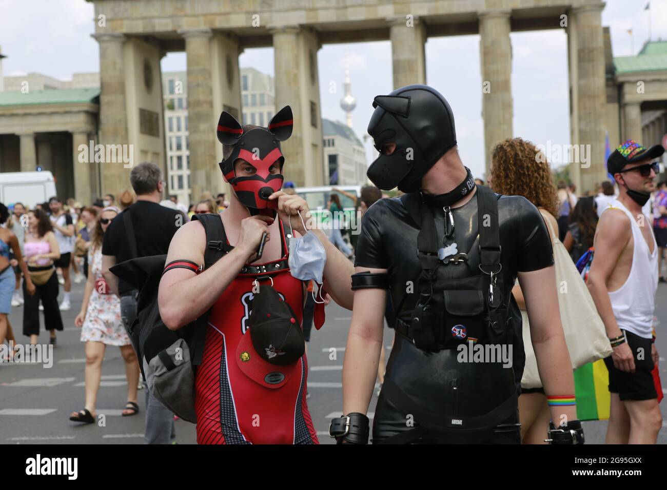 07 24 2021 Berlin Deutschland Teilnehmer Am Csd Berlin 2021