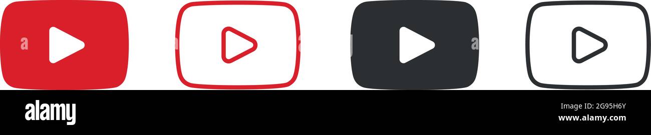 Tube youtube logo symbol icon Stock-Vektorgrafiken kaufen - Alamy