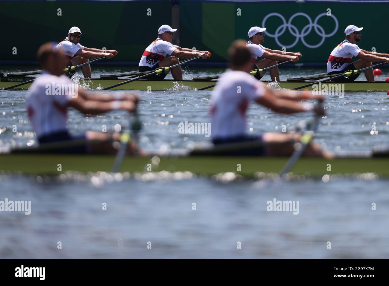 Tokio, Japan. Juli 2021. Rudern: Olympische Spiele, Vorrunden, Doppel ...