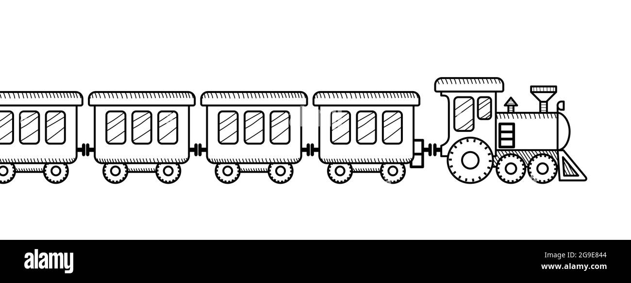Zugwaggons Clipart Schwarz Und Weiß