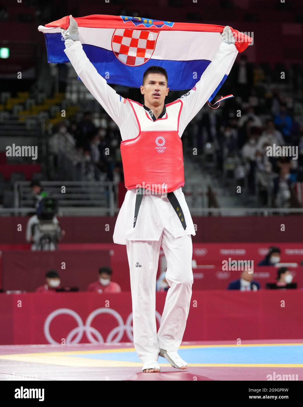 Tokio, Japan. Juli 2021. Toni Kanaet aus Kroatien feiert den Gewinn des ...