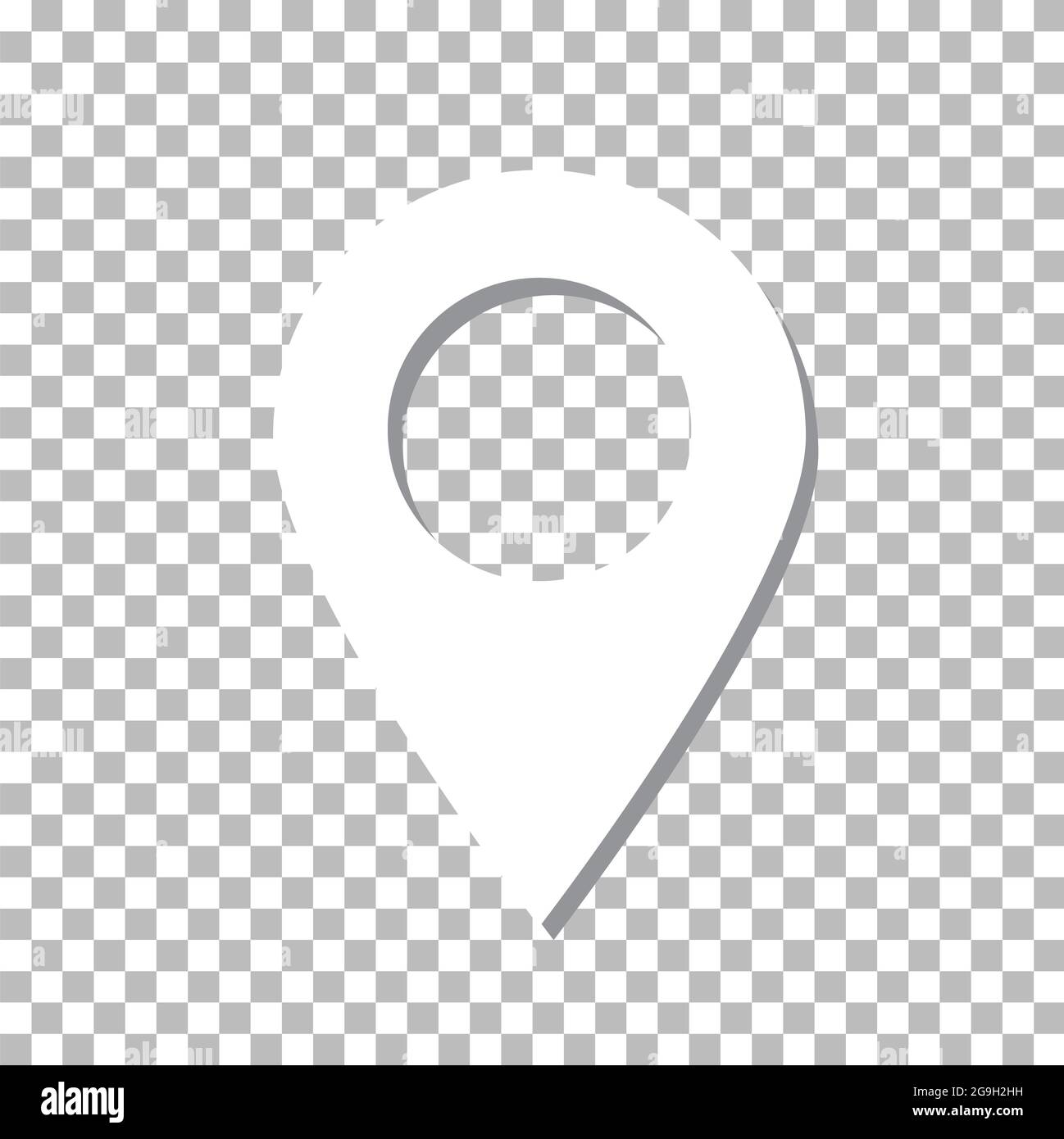 Kartenmarkensymbol auf transparentem Hintergrund. Markierungszeiger ...