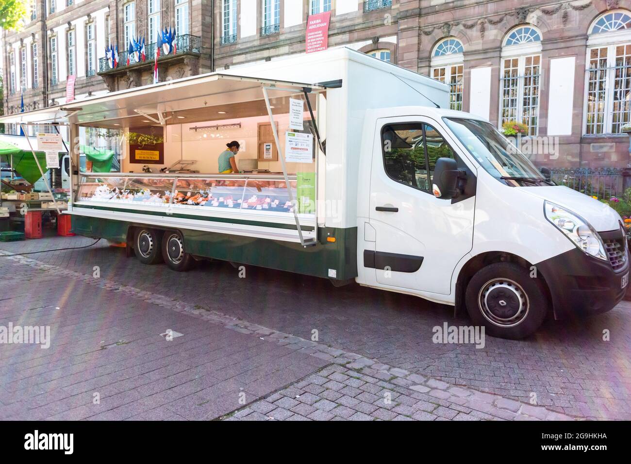 Straßburg, Frankreich, Food Truck, Französischer Metzgerladen, Shopping ...