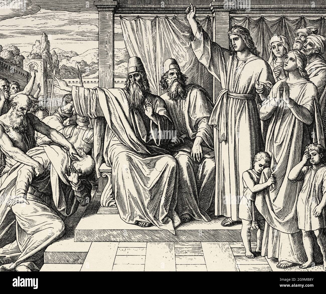 Daniel rettet Susanna vor dem Tod. Daniel verwirrt das Alte und rettet ...