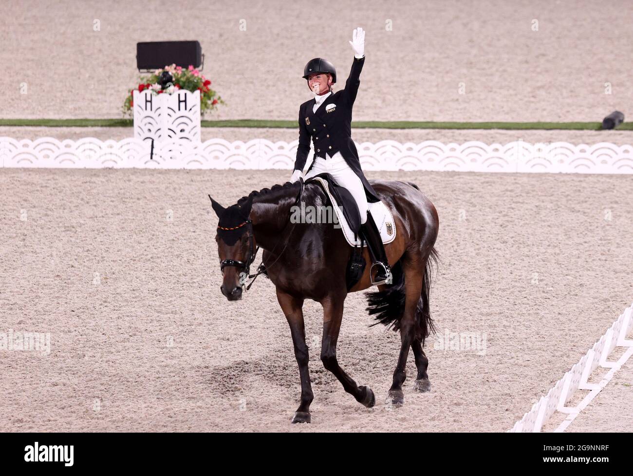 Tokio, Japan. Juli 2021. Pferdesport/Dressur: Olympia, Team, Finale ... Tokio, Japan. Juli 2021. Pferdesport/Dressur: Olympia, Team, Finale ...