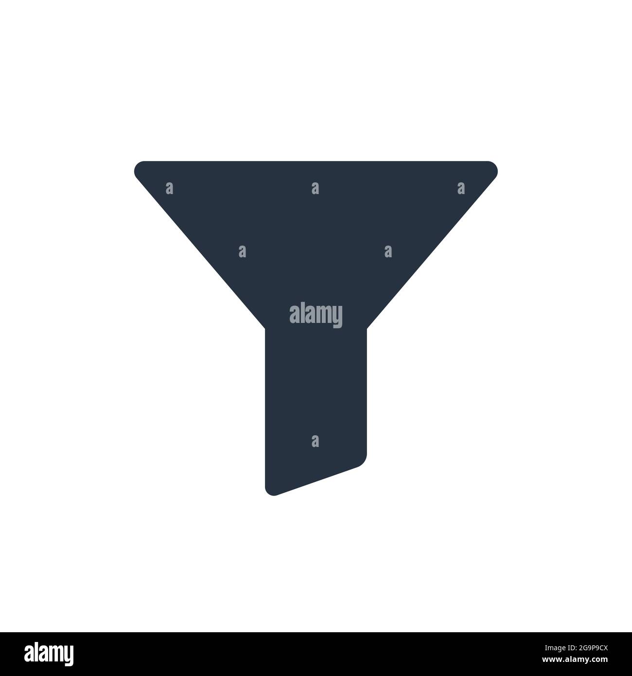 Vektorsymbol für Filtertrichter. Fynnel Piktogramm-Flaschenhals-Symbol ...