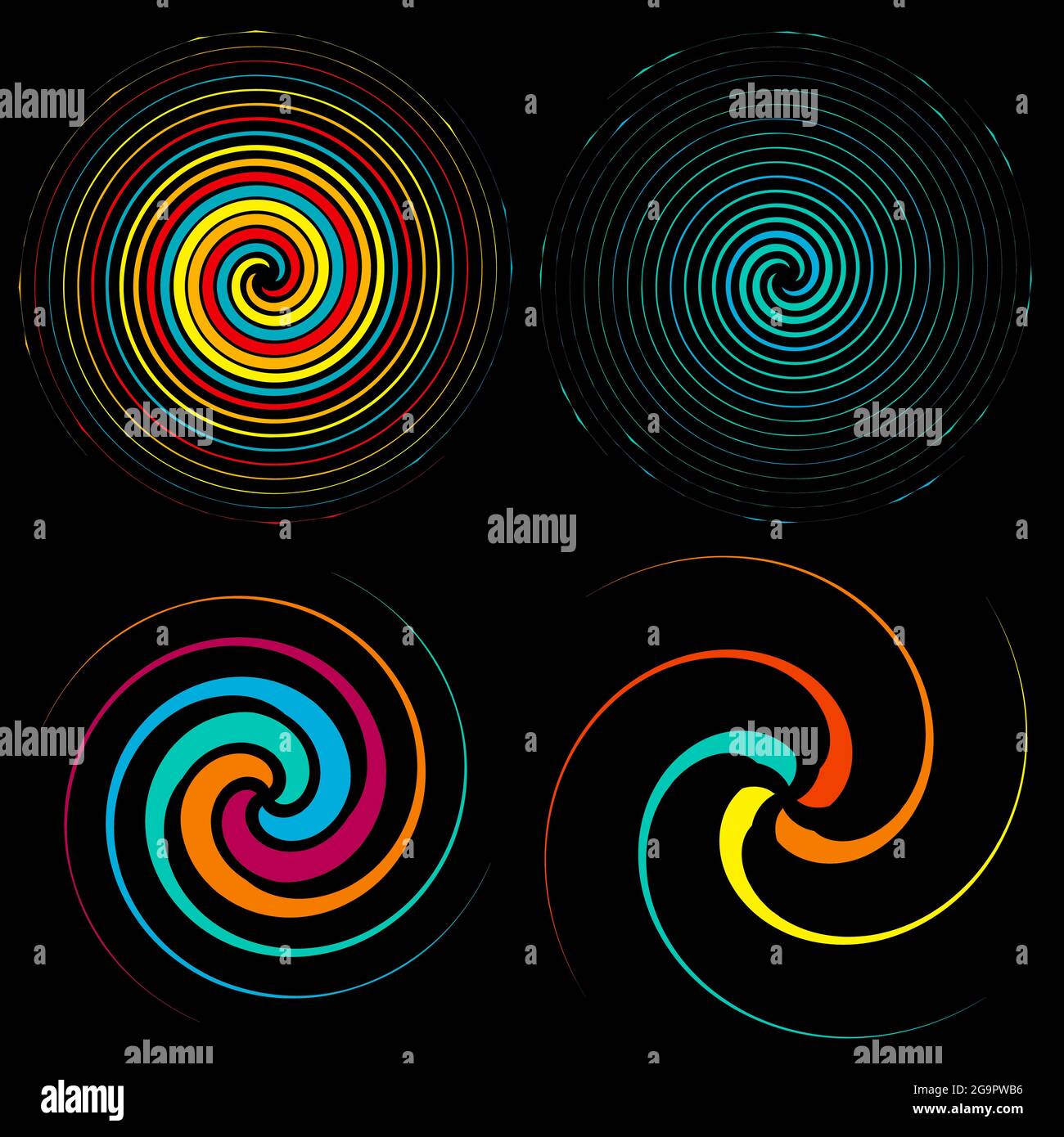 Spirale, Wirbel, Wirbel. Volute, Helix, Eddy und Wirbelform. Radiale ...