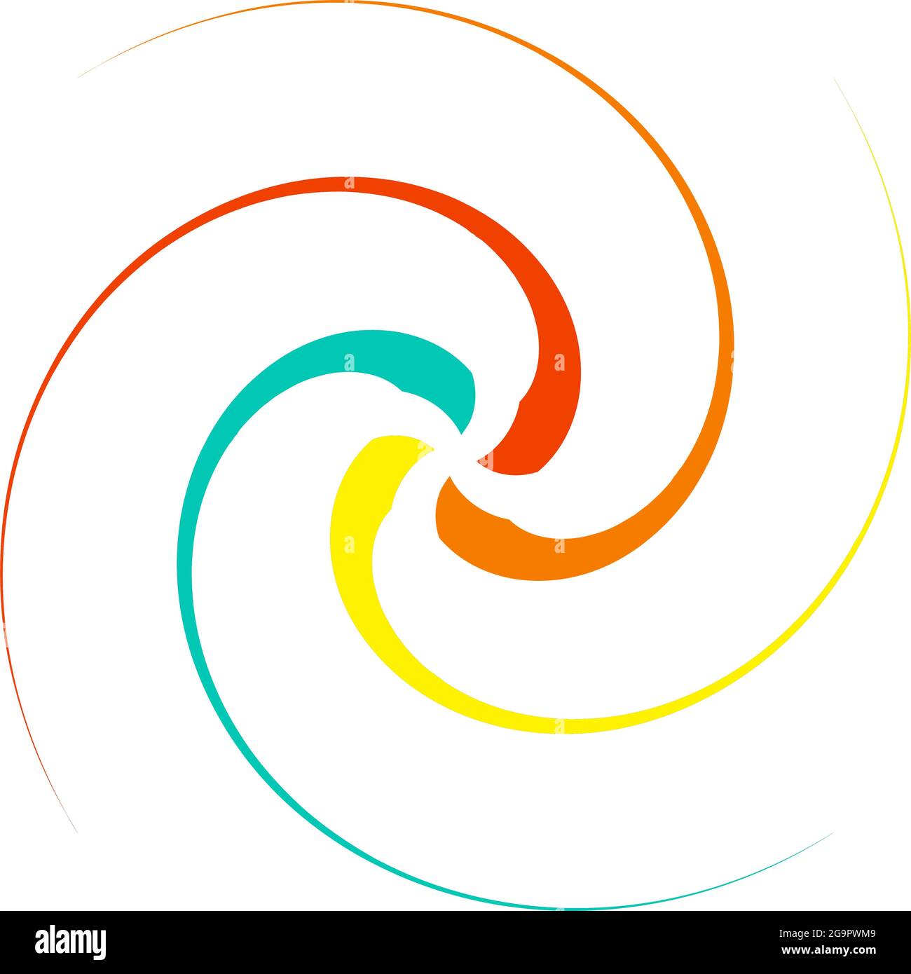Spirale, Wirbel, Wirbel. Volute, Helix, Eddy und Wirbelform. Radiale ...