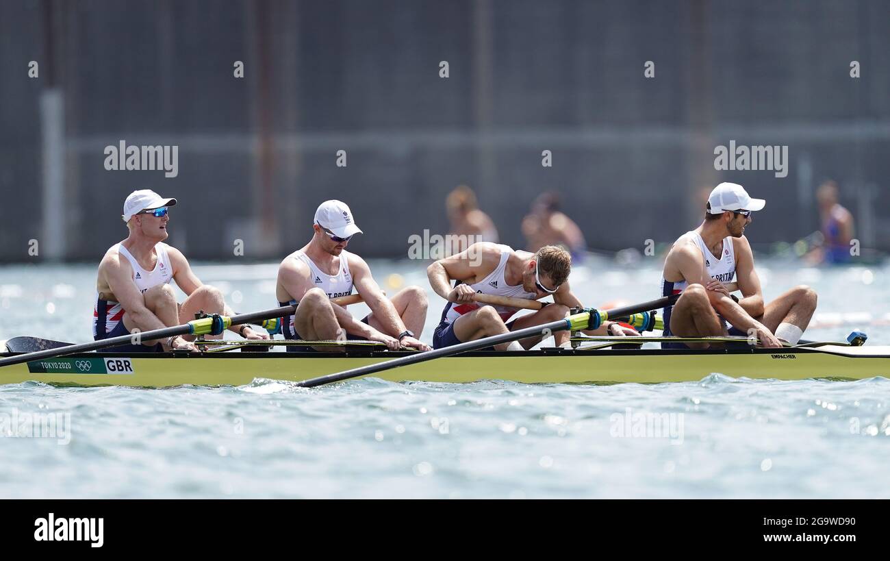 Die Briten Oliver Cook, Matthew Rossiter, Rory Gibbs und Sholto ...