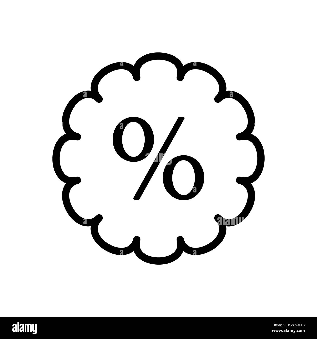 Rabatt-Symbol. Angebot Piktogramm für Web. Linienhub. Prozentzeichen ...