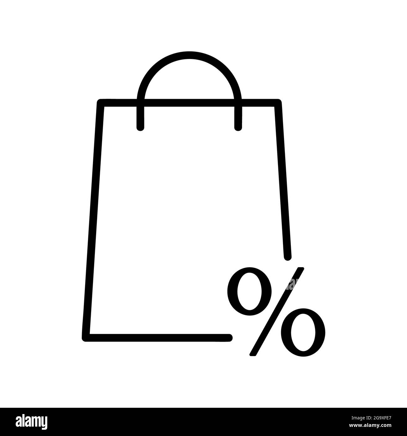 Rabatt-Symbol. Angebot Piktogramm für Web. Linienhub. Prozentzeichen ...