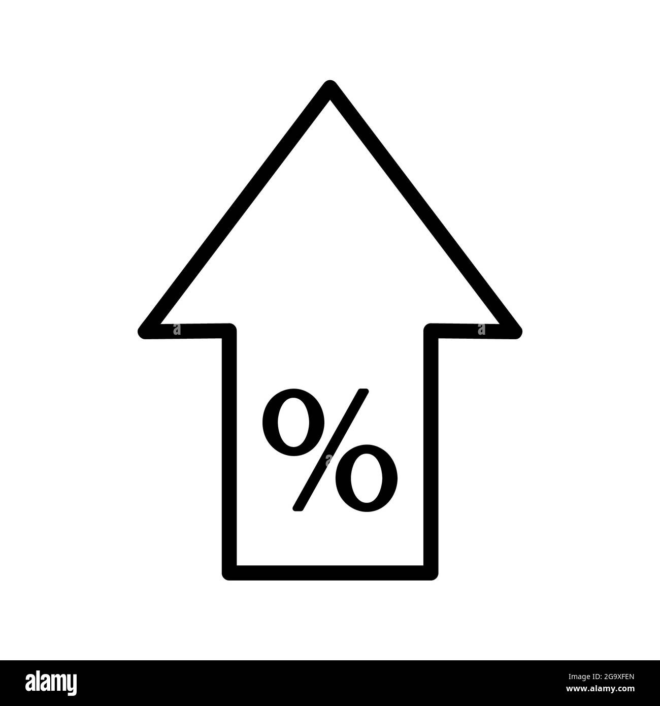 Rabatt-Symbol. Angebot Piktogramm für Web. Linienhub. Prozentzeichen ...