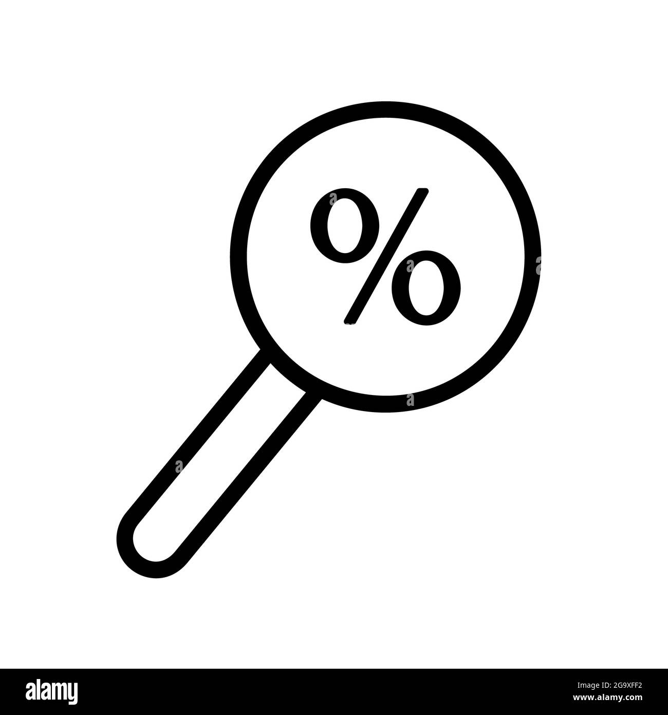 Rabatt-Symbol. Angebot Piktogramm für Web. Linienhub. Prozentzeichen ...