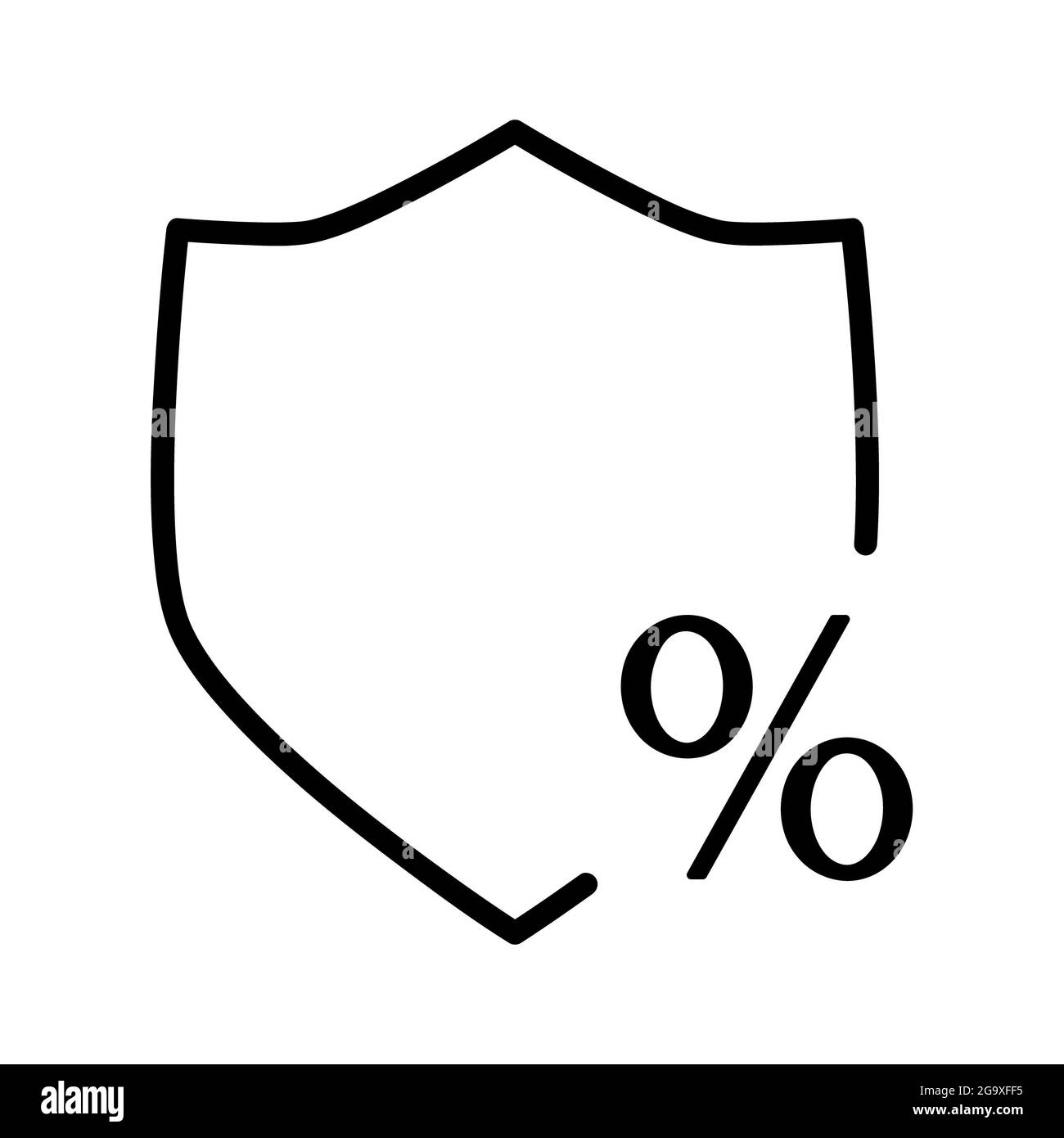 Rabatt-Symbol. Angebot Piktogramm für Web. Linienhub. Prozentzeichen ...