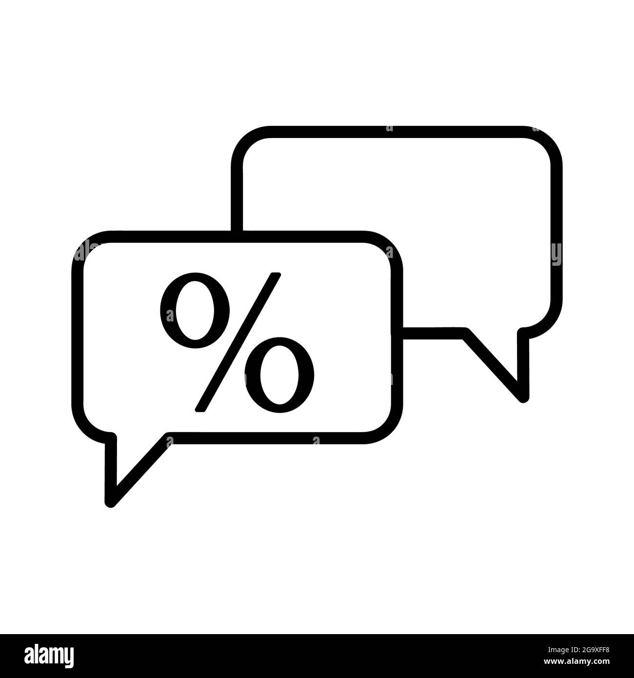 Rabatt-Symbol. Angebot Piktogramm für Web. Linienhub. Prozentzeichen ...