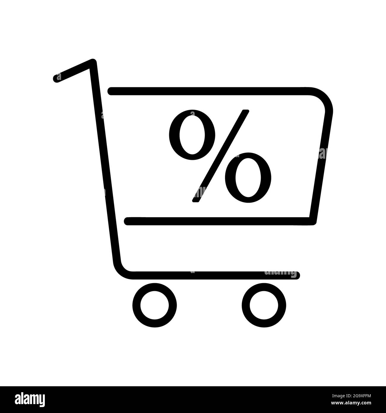 Rabatt-Symbol. Angebot Piktogramm für Web. Linienhub. Prozentzeichen ...