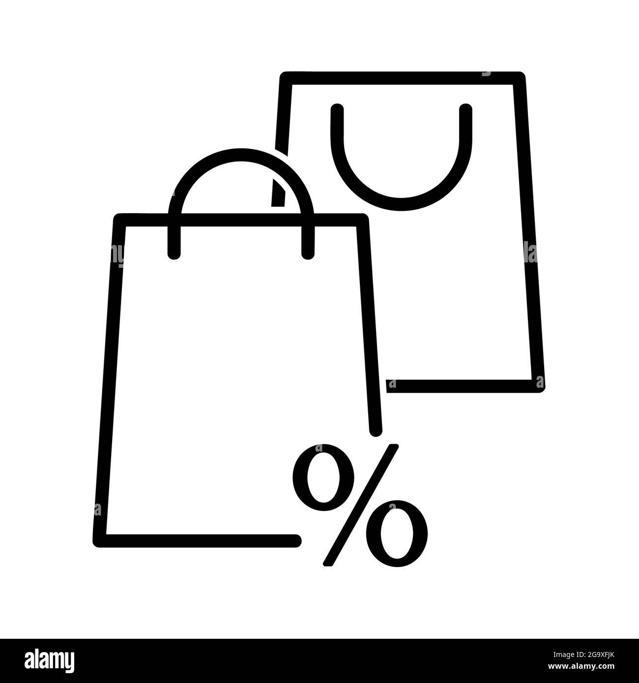 Rabatt-Symbol. Angebot Piktogramm für Web. Linienhub. Prozentzeichen ...