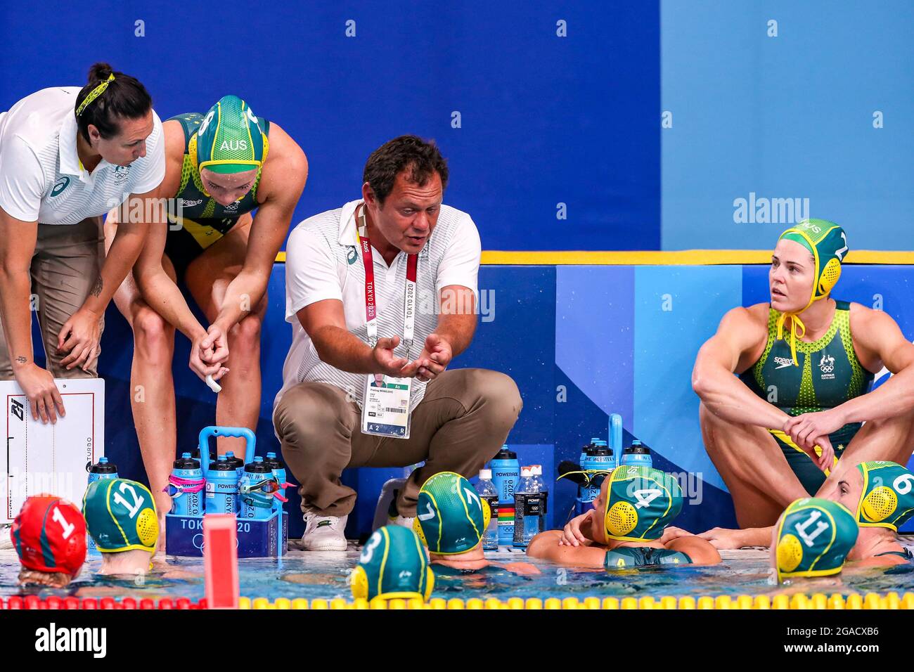 TOKIO, JAPAN - 30. JULI: Abby Andrews aus Australien, Amy Ridge aus ...
