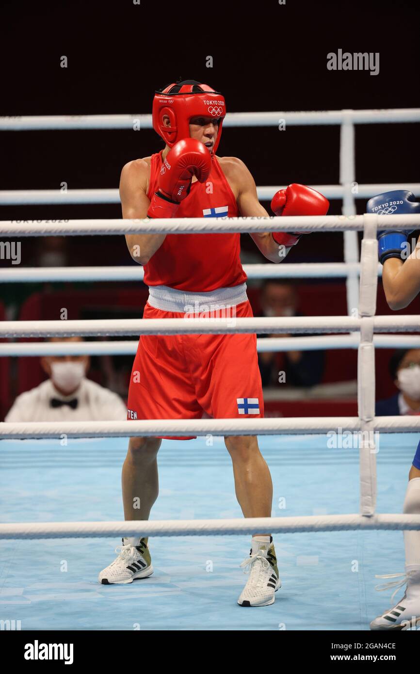 Tokio, Japan. Juli 2021. BOXMUTTI MACHT FORTSCHRITTE: MIRA POTKONEN, 40 ...