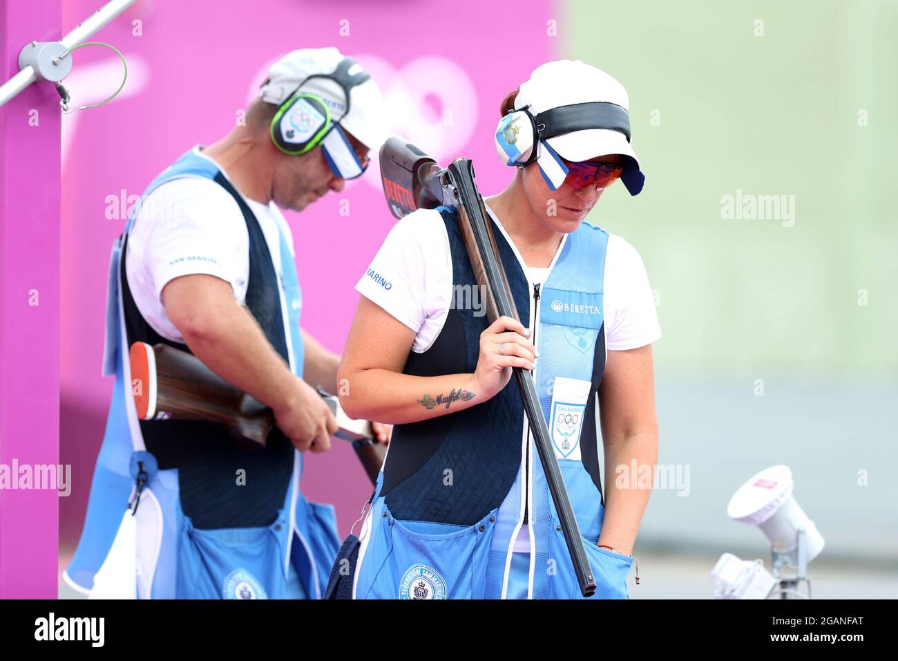 Tokio, Japan. Juli 2021. (L-R) Gian Marco Berti, Alessandra Perilli ...