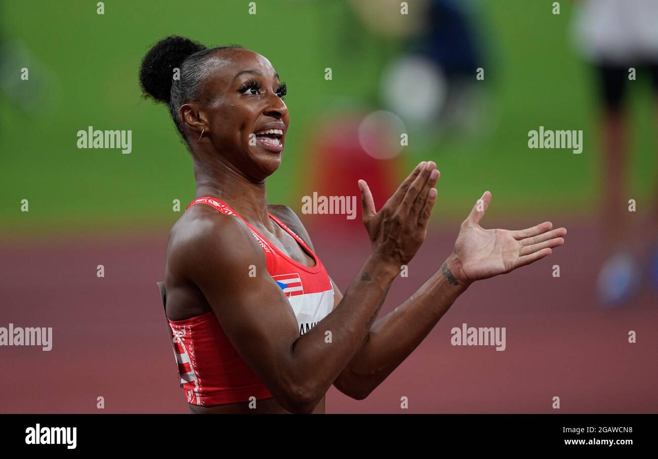1. August 2021: Jasmine Camacho-Quinn bei 100-Meter-Hürden für Frauen ...