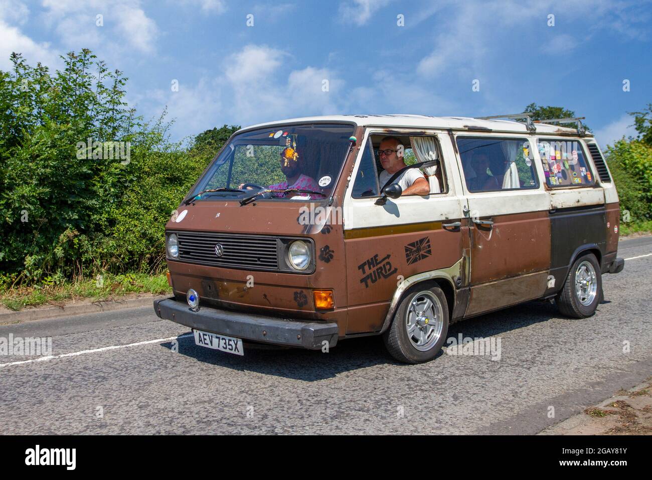 1981 80s 80s braun creme VW Volkswagen Caravan Reisemobil kombi ...