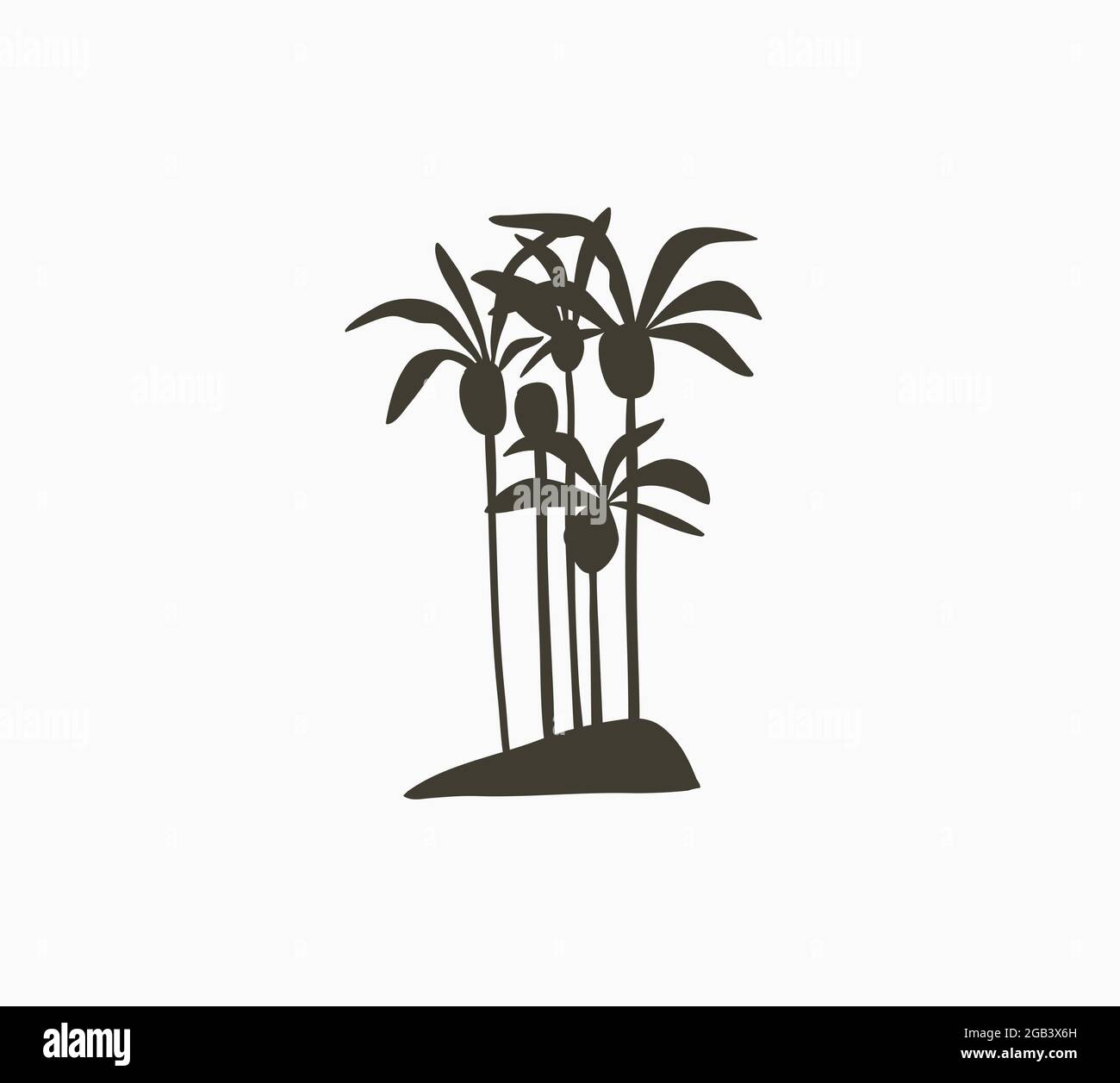 Palme umriss insel Stock-Vektorgrafiken kaufen - Alamy