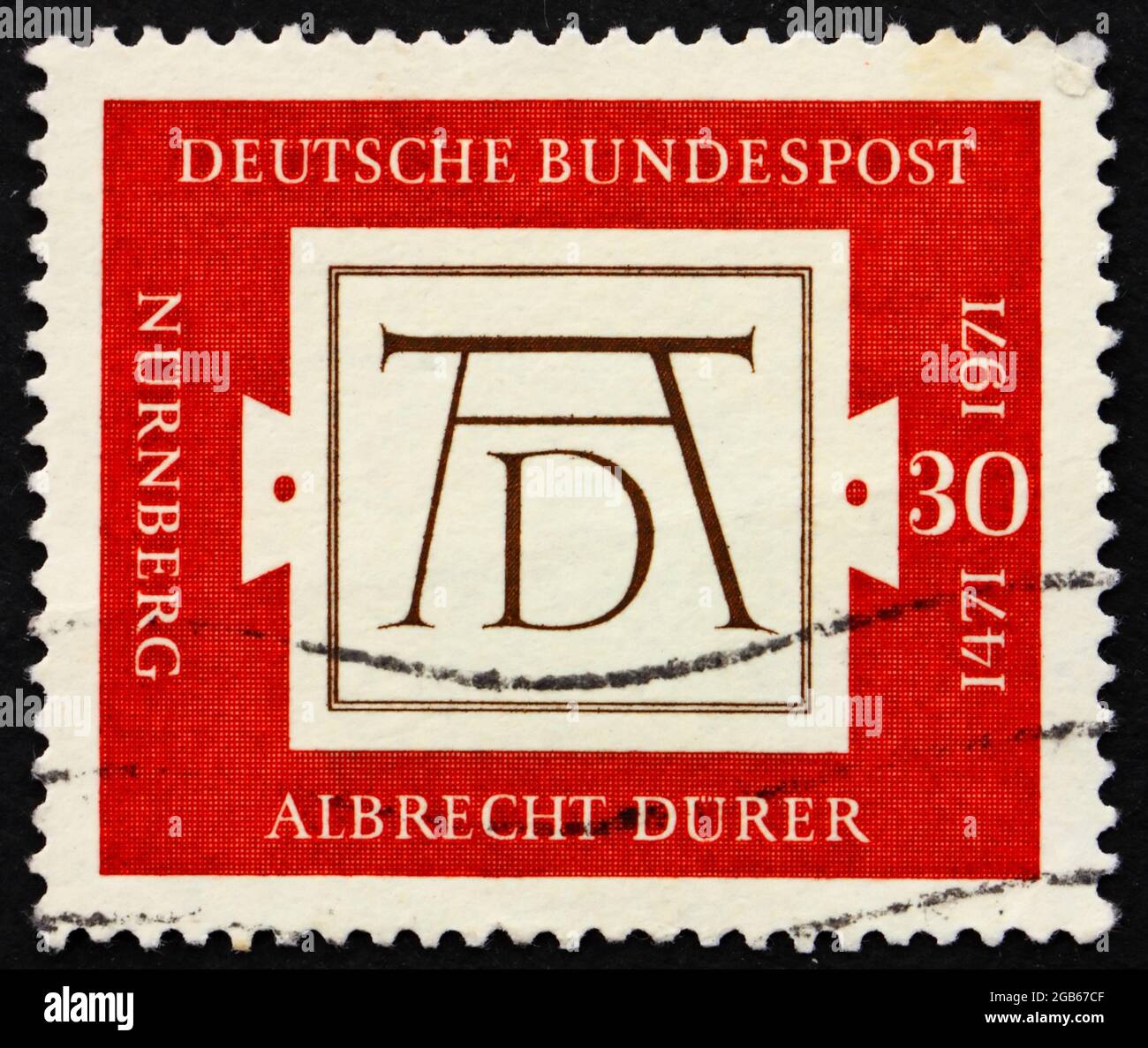 DEUTSCHLAND - UM 1971: Eine in Deutschland gedruckte Briefmarke zeigt ...