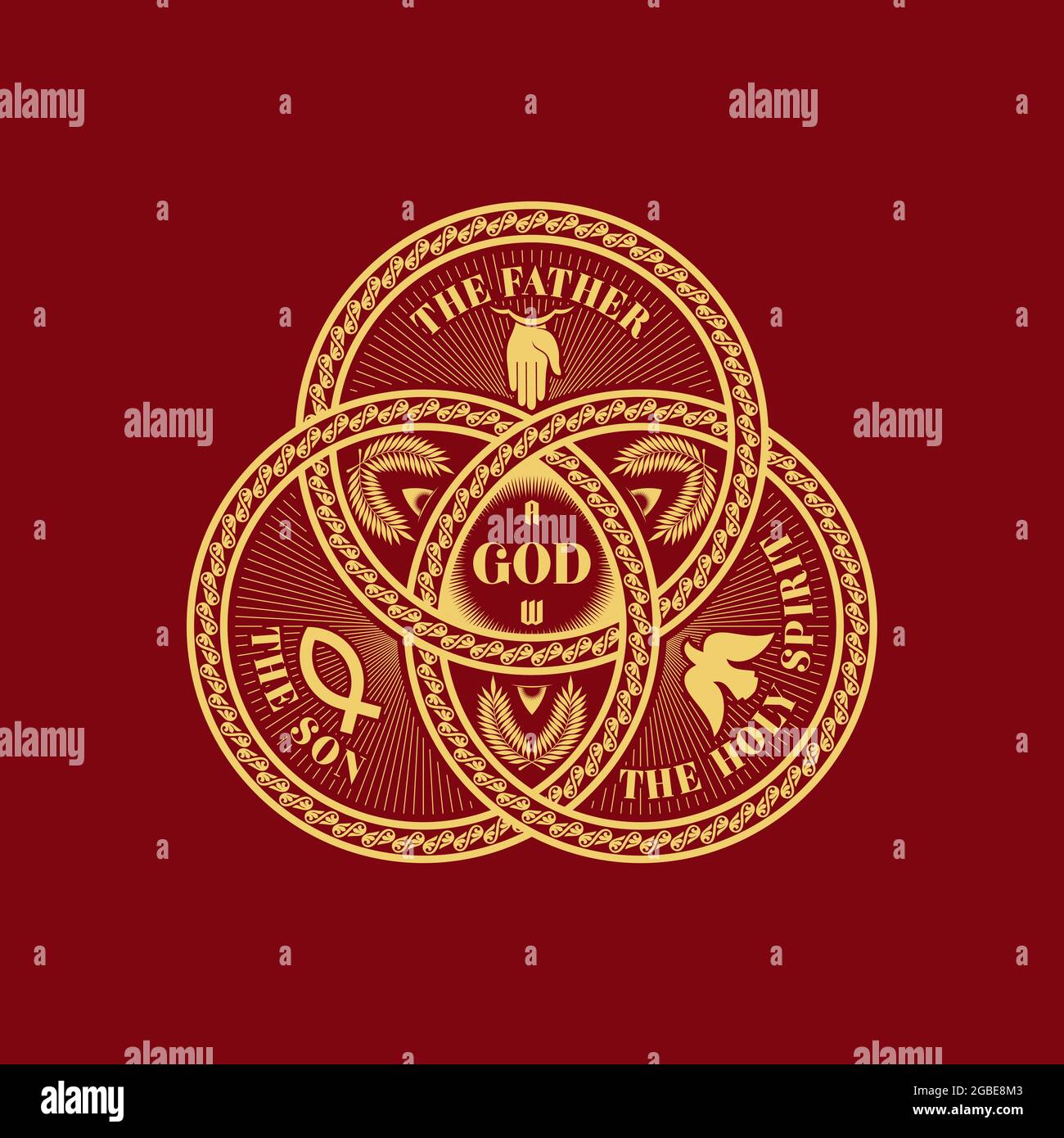 Christliche Illustration. Das großartige Siegel der Heiligen ...