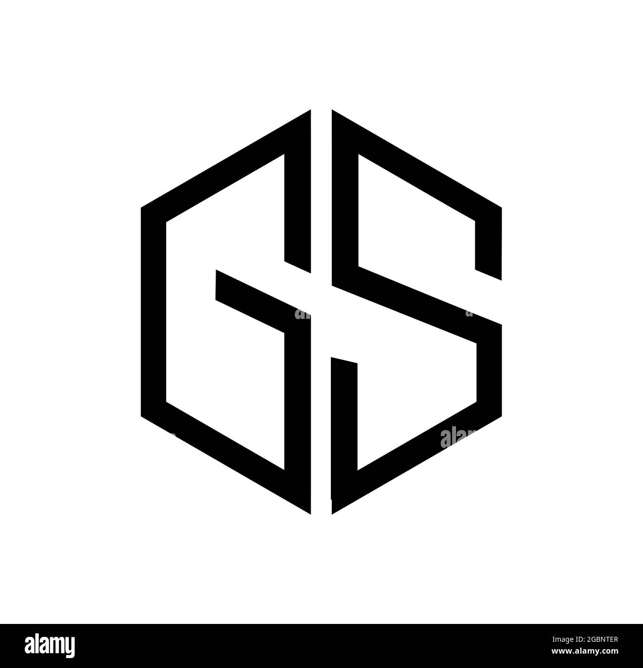 Ein Vektor Illustration des GS Monogram Initial Logos Stock ...