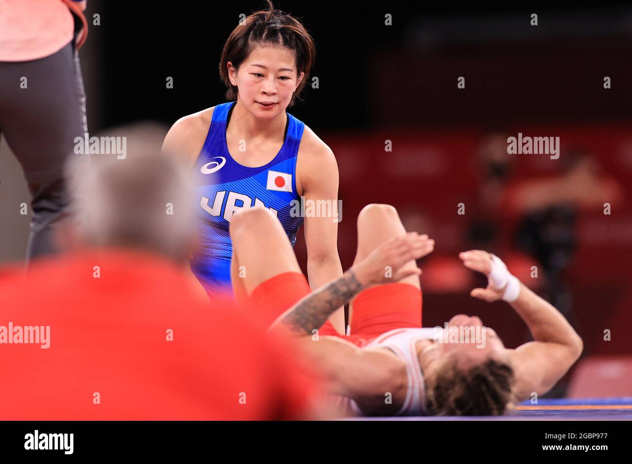 Tokio, Japan. August 2021. (L bis R) Mayu Mukaida (JPN), ZASINA Roksana ...