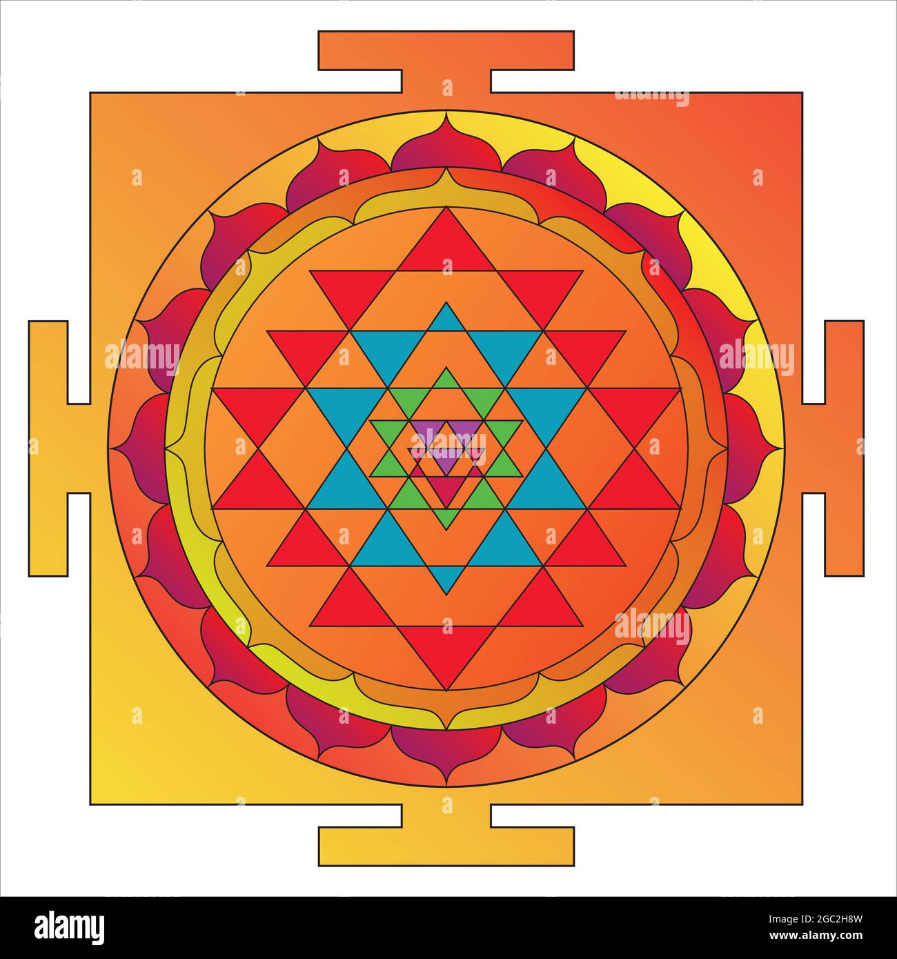 Yantra laksmi, ein Symbol für Reichtum und Wohlstand im Hinduismus ...