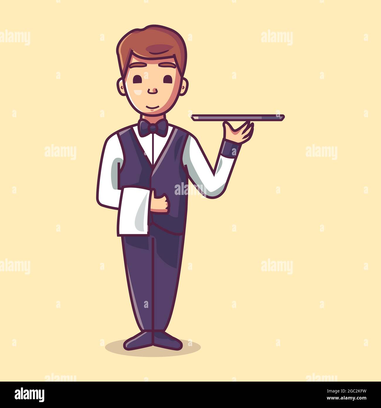 Kellner zeichnung Stock-Vektorgrafiken kaufen - Alamy