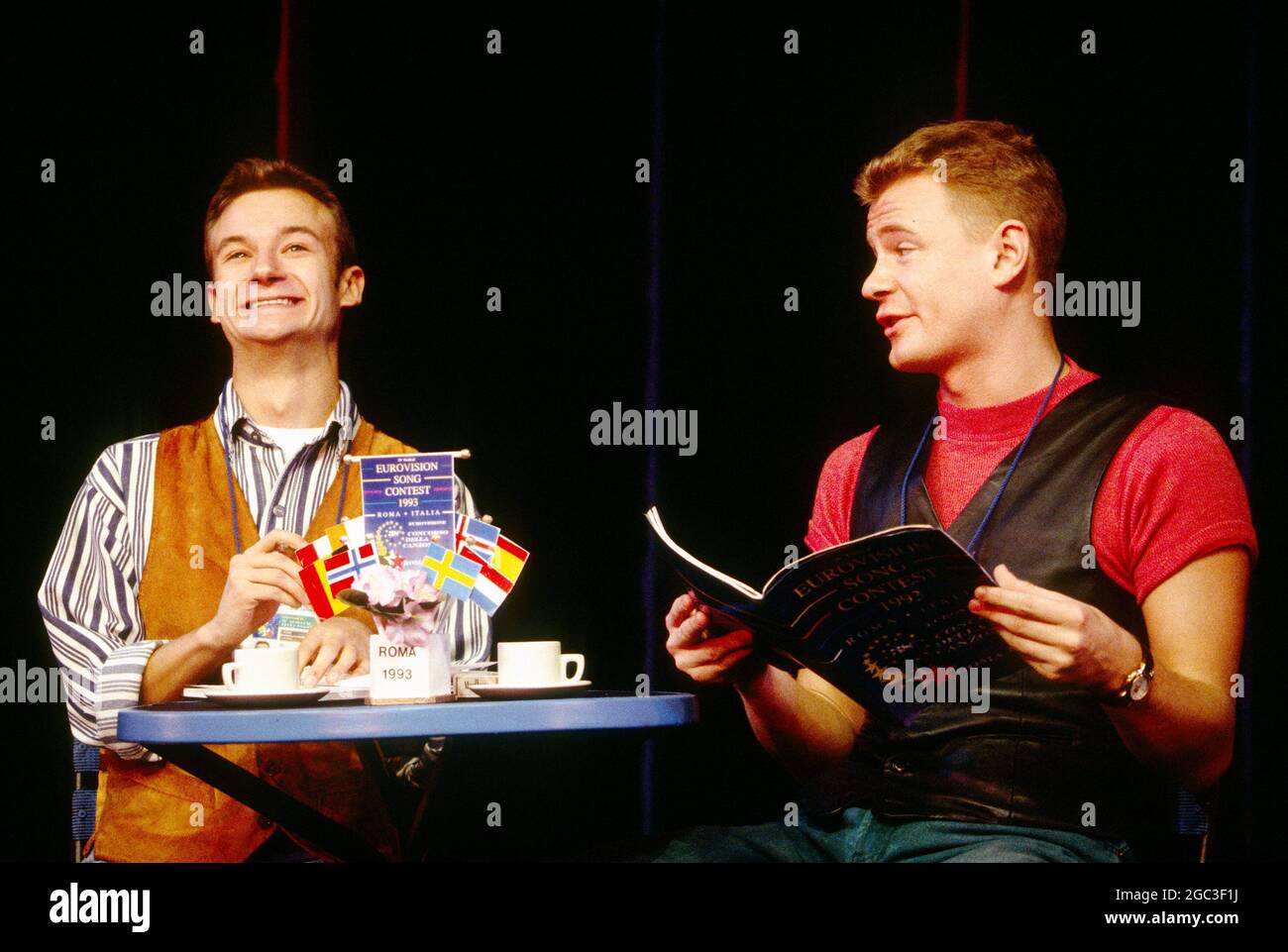 l-r: James Dreyfus (Gary), Charles Edwards (Kevin) in EUROVISION ...