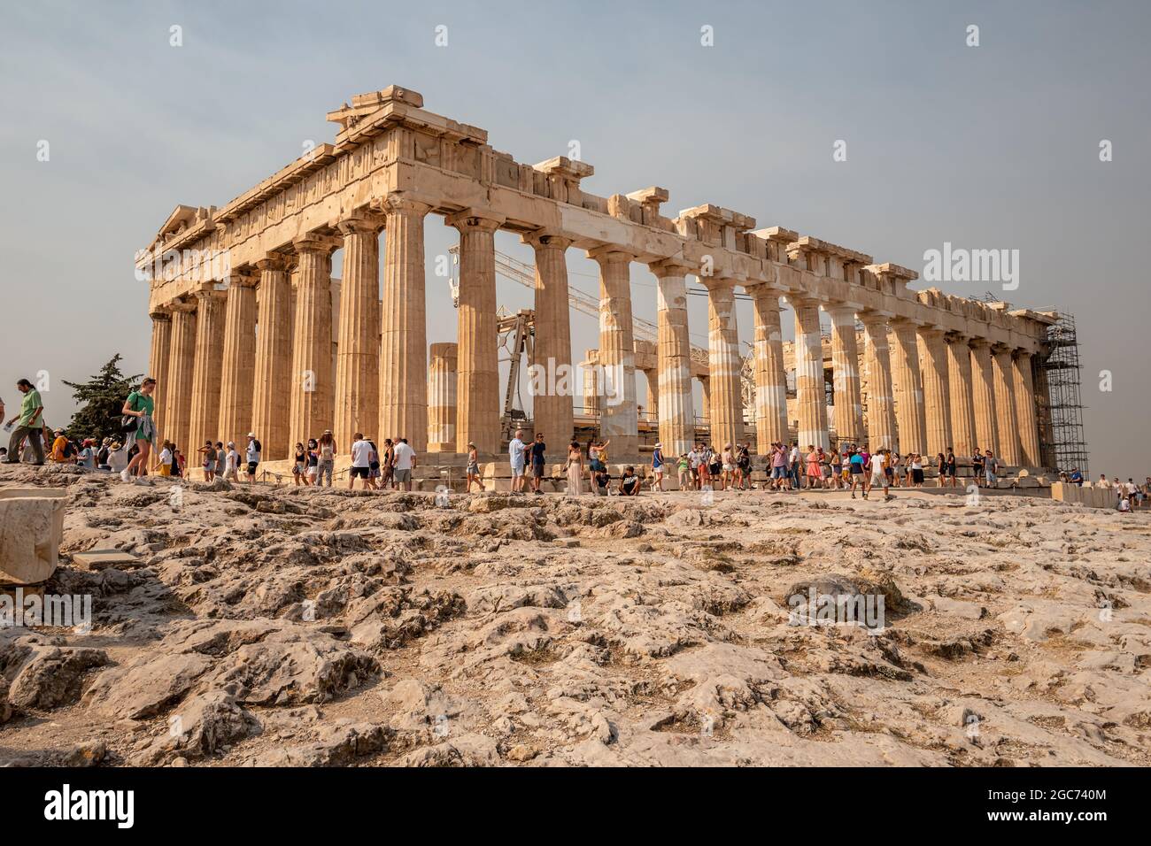 Athen, 4. August 2021: Der Parthenon in Athen Stockfotografie - Alamy
