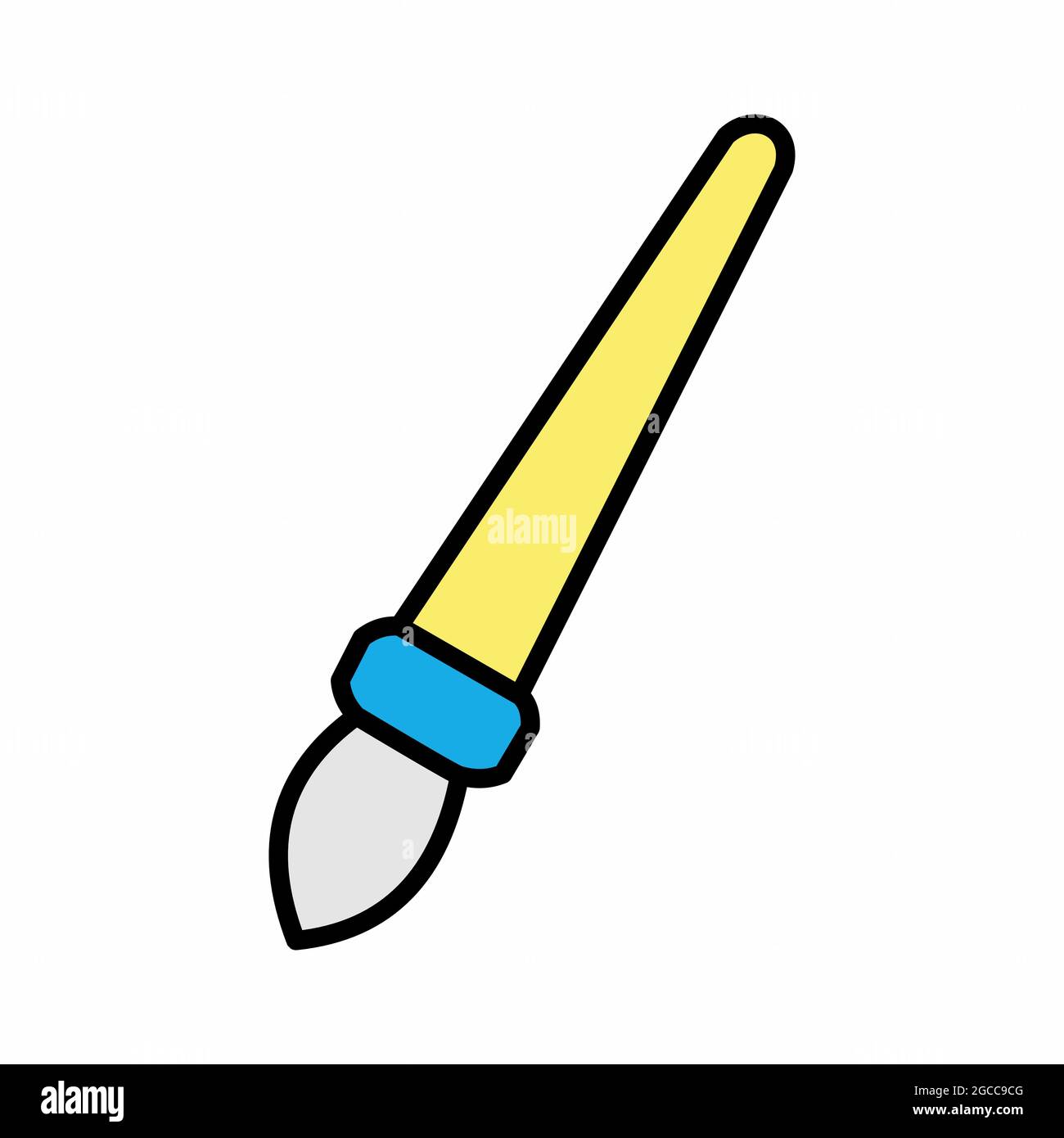 Icon Vektor der Pinsel - Yellow Moon Style - einfache Illustration ...