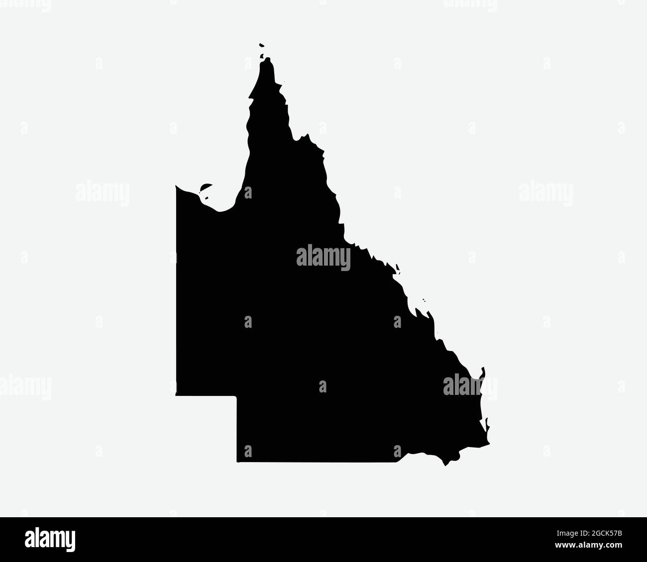 Queensland state map Stock-Vektorgrafiken kaufen - Alamy