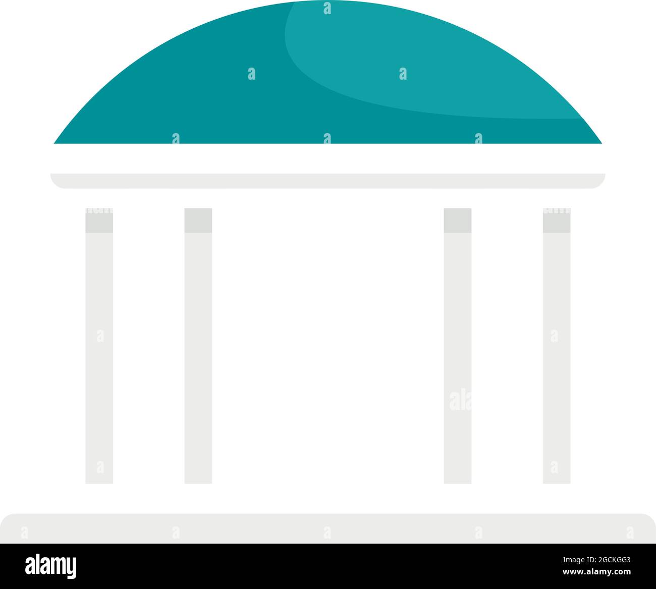 Pergola-Pavillon-Symbol. Flache Abbildung von Pergola Pavillon Vektor ...