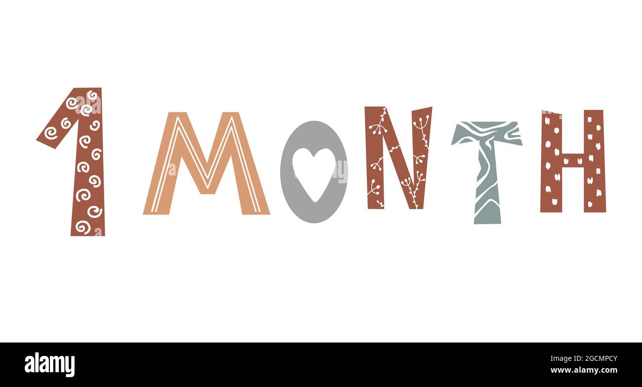 1 monat alt Stock-Vektorgrafiken kaufen - Alamy