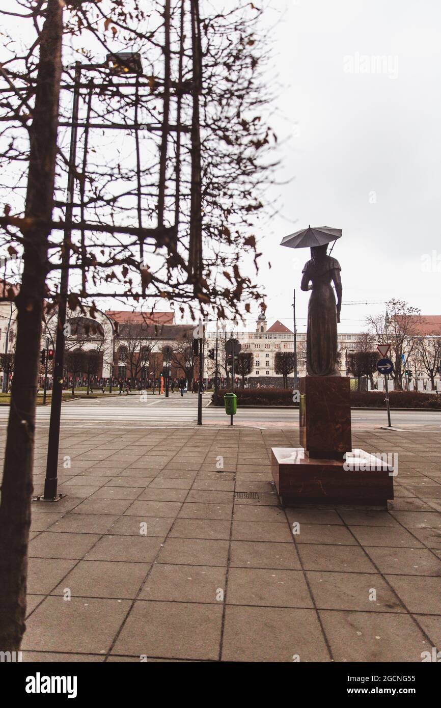 Budapest, Ungarn - Januar 2019: Statue der Königin Elisabeth, Sisi ...