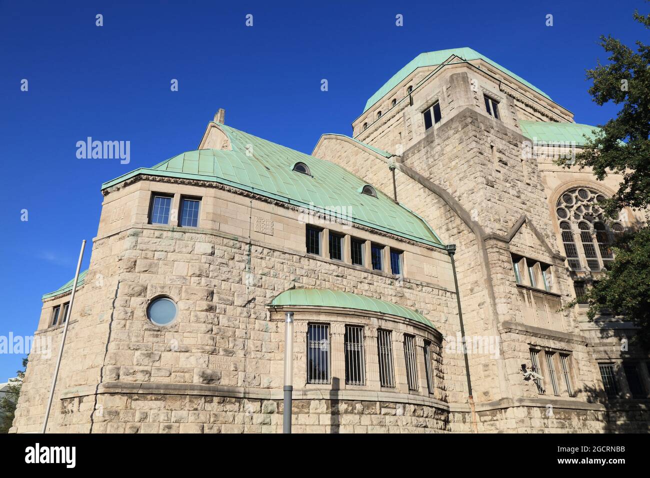 Essen Stadt im Ruhrgebiet, Deutschland. Alte Synagoge Stockfotografie ...