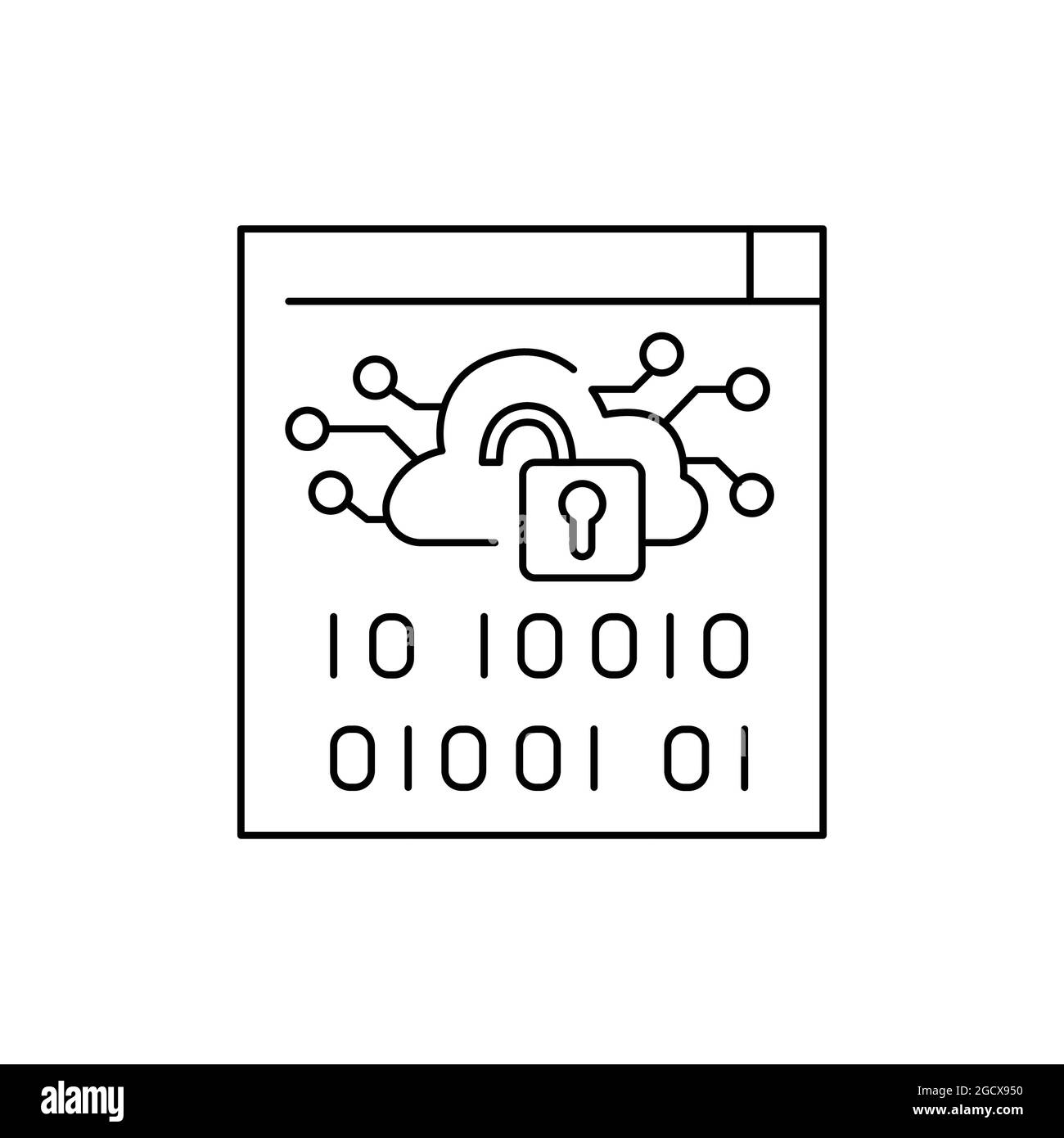 Open-Source-Technologie (Code) Zeichen farbige Linie Symbol. Piktogramm ...