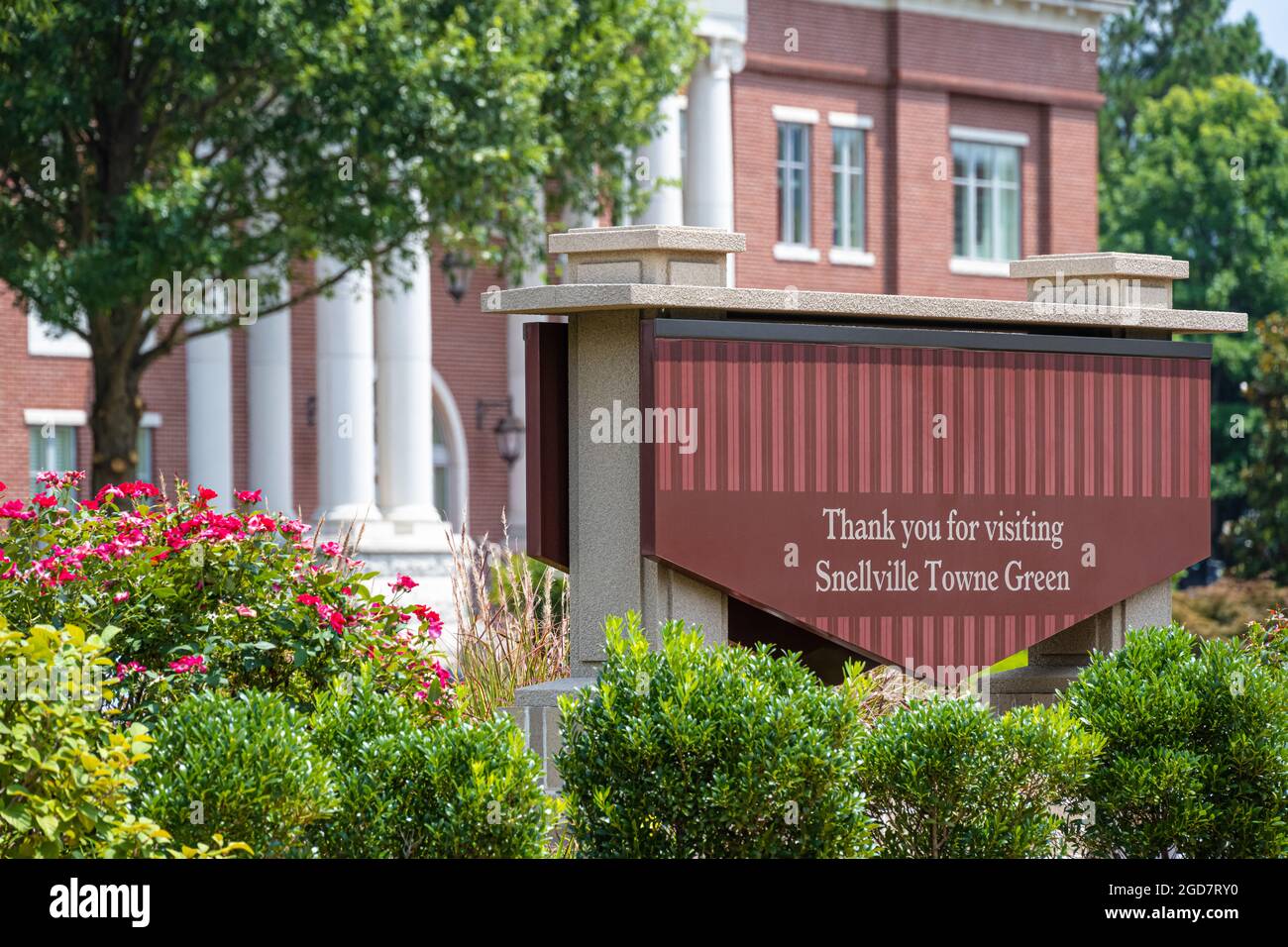 Rathaus und Gerichtsgebäude aus dem Snellville Towne Green in ...