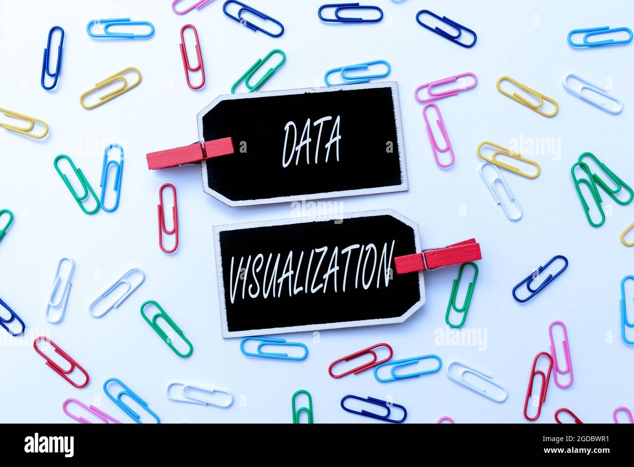 Textschild mit Datenvisualisierung. Konzept Bedeutung Darstellung von ...