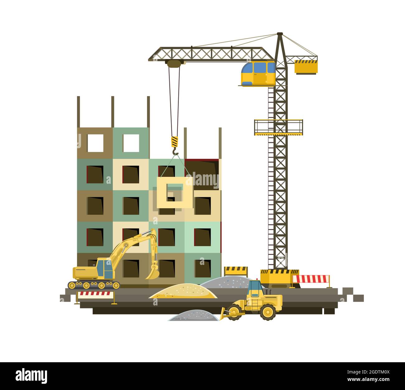 Baggerkran symbol Stock-Vektorgrafiken kaufen - Alamy