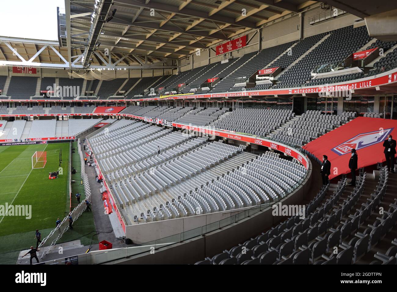 Stadion LOSC während der französischen Meisterschaft Ligue 1 ...