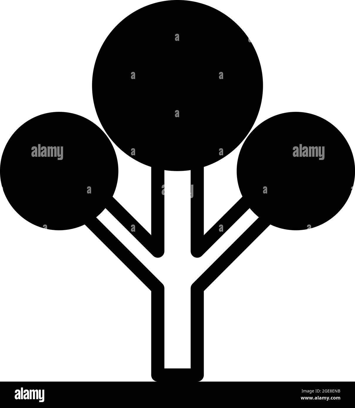 Illustration Vektor und Logo Baum zweifarbig Stil. Symbol auf weißem ...